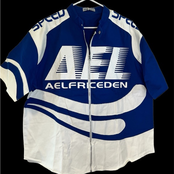 Aelfric Eden | Shirts | Aelfric Eden Blue And White Short Sleeve Tee ...